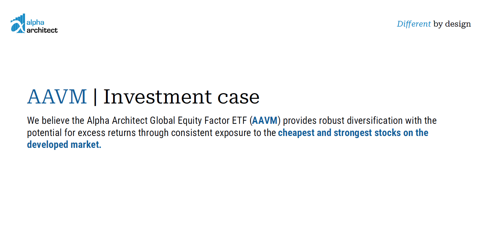 Investment Case | AAVM - Alpha Architect ETFs